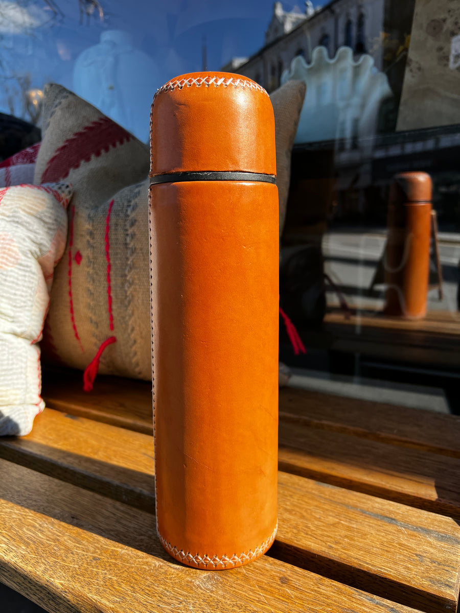 Leather Thermos Cognac – Alabaster Studio